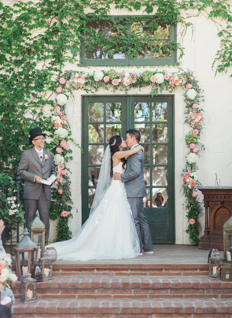 Romantic Garden Ceremony in California
