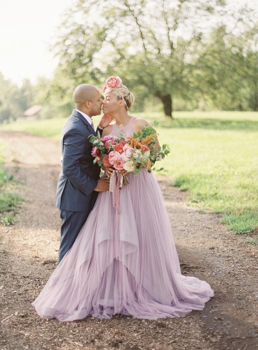The Bride Wore a Lilac Wedding Gown And We're Obsessed!