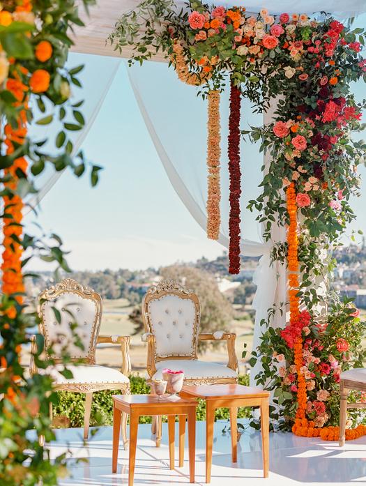 Wait Till You See The DIY Petal Bar At This Multicultural Wedding