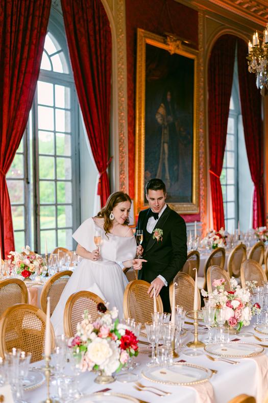 This Bold Red French Château Wedding Will Capture Your Hearts With ...