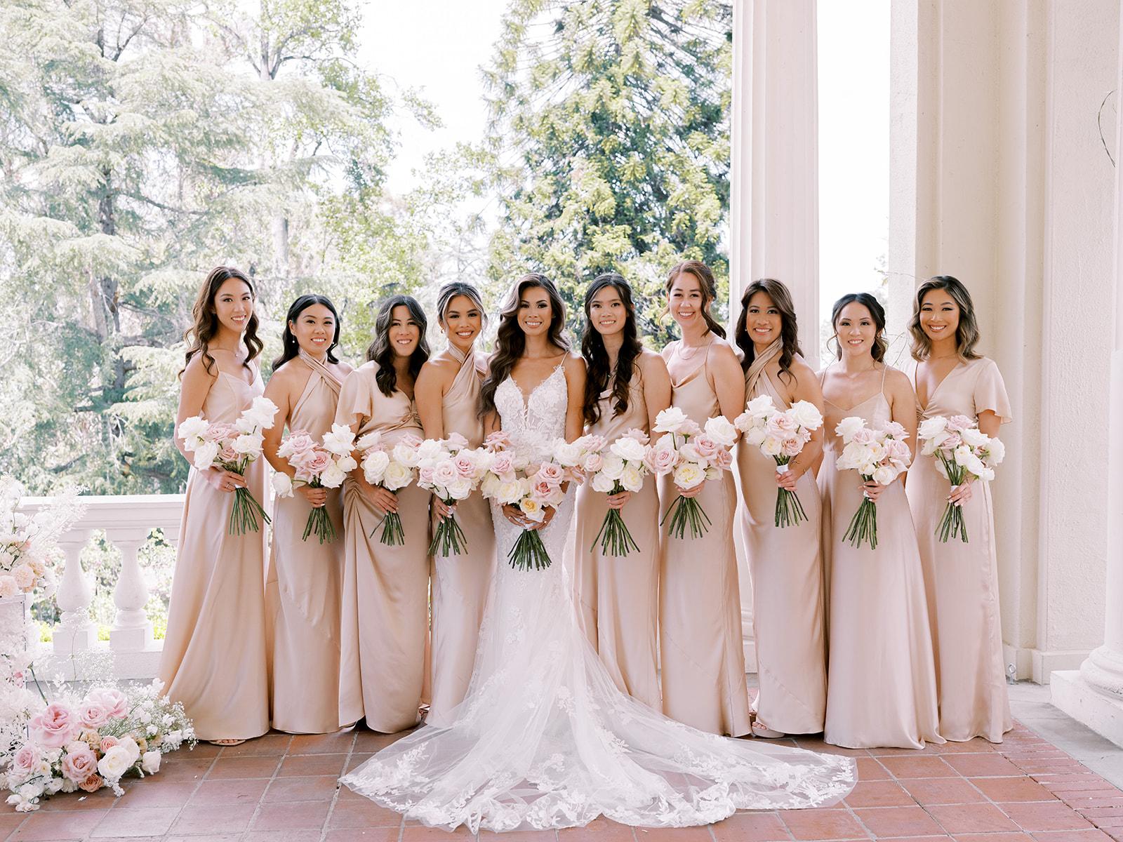 Look Up! This Modern White and Blush Wedding Is Under A Canopy Of Lights