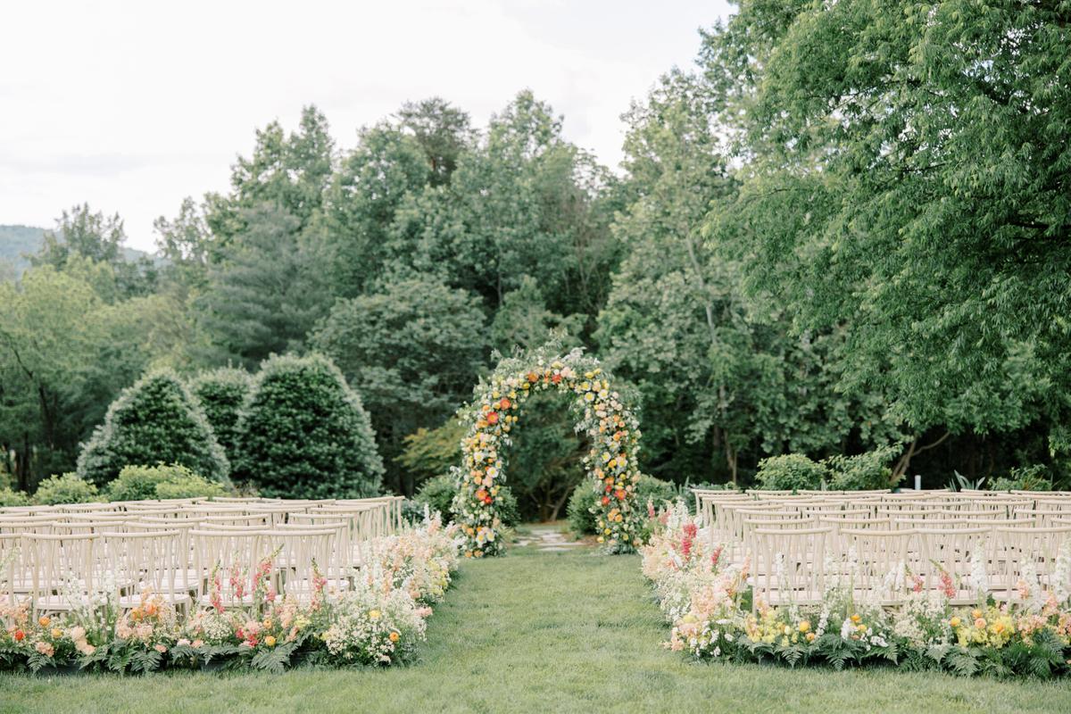 Virginia Floral Garden Wedding In Fun And Festive Sorbet Tones