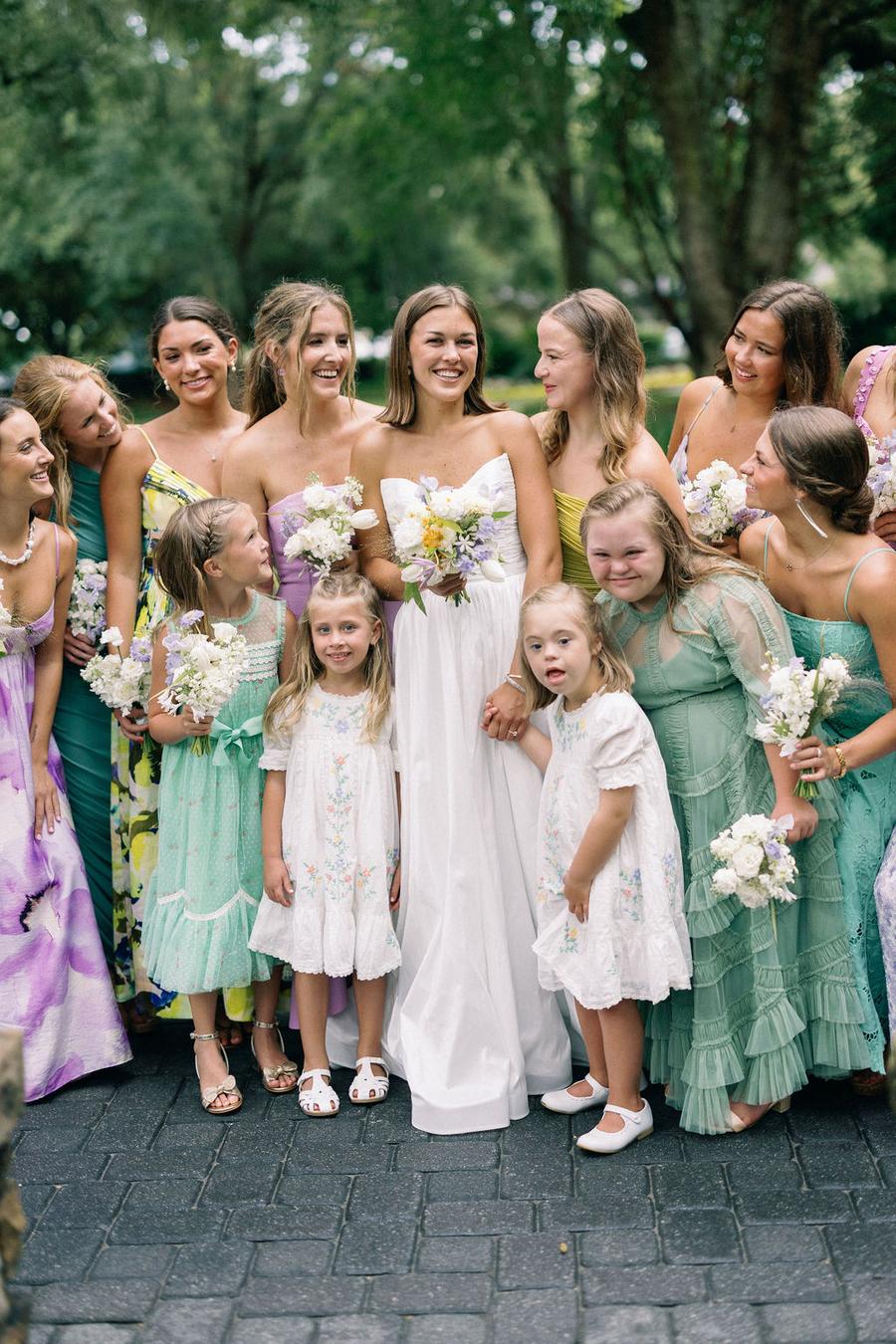 A Laid-Back Garden Celebration with Fresh Florals and an Atmosphere ...