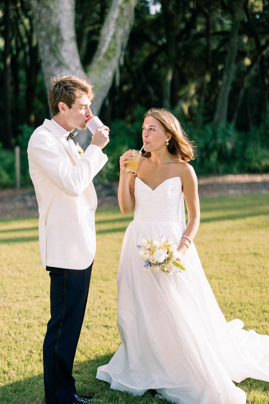A Laid-Back Garden Celebration with Fresh Florals and an Atmosphere ...