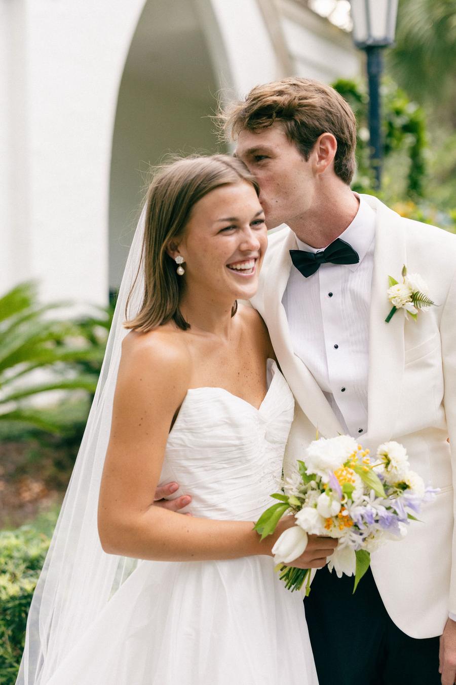A Laid-Back Garden Celebration with Fresh Florals and an Atmosphere ...