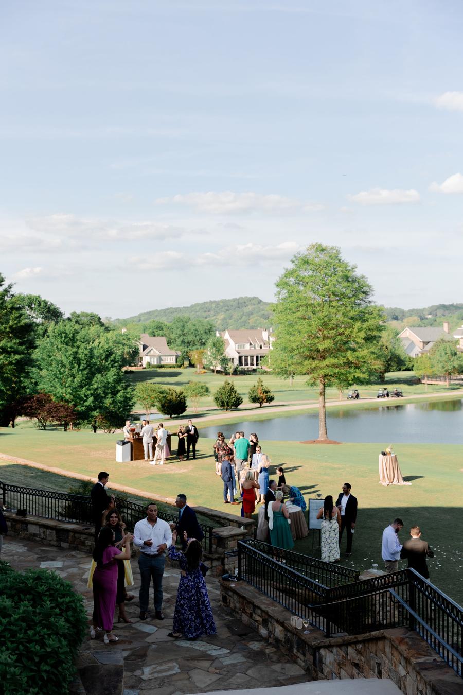 A Whimsical Country Club Wedding in Shades of Green and Gold