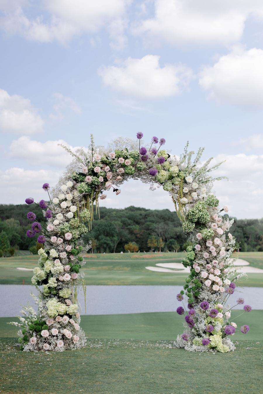 A Whimsical Country Club Wedding in Shades of Green and Gold