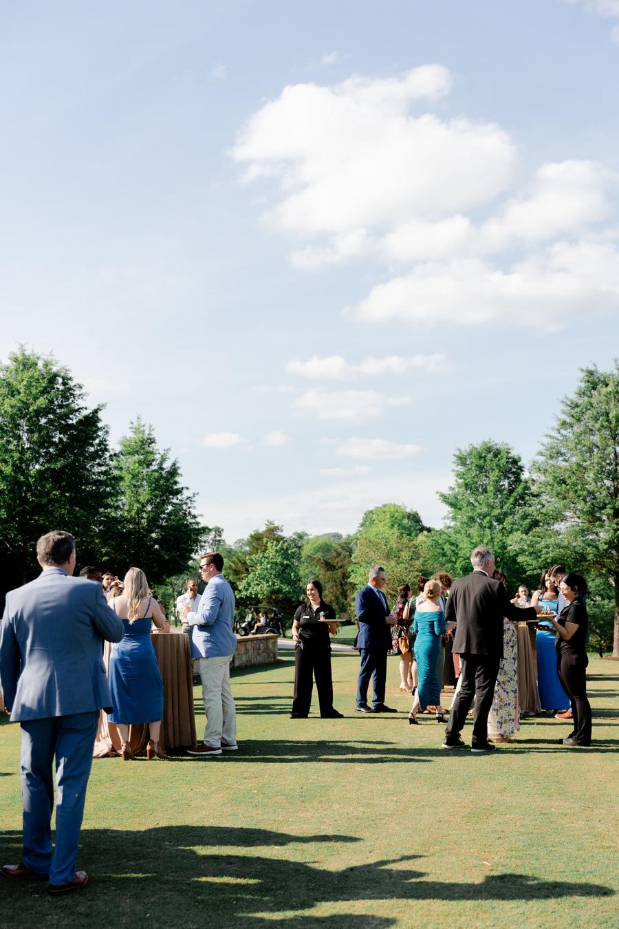 A Whimsical Country Club Wedding in Shades of Green and Gold