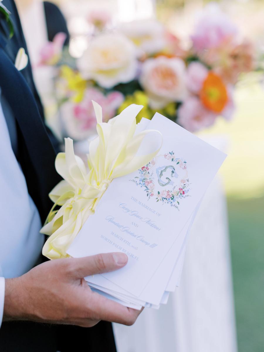 A Whimsical Waterfront Wedding Awash in Bright Color, Rattan Accents ...