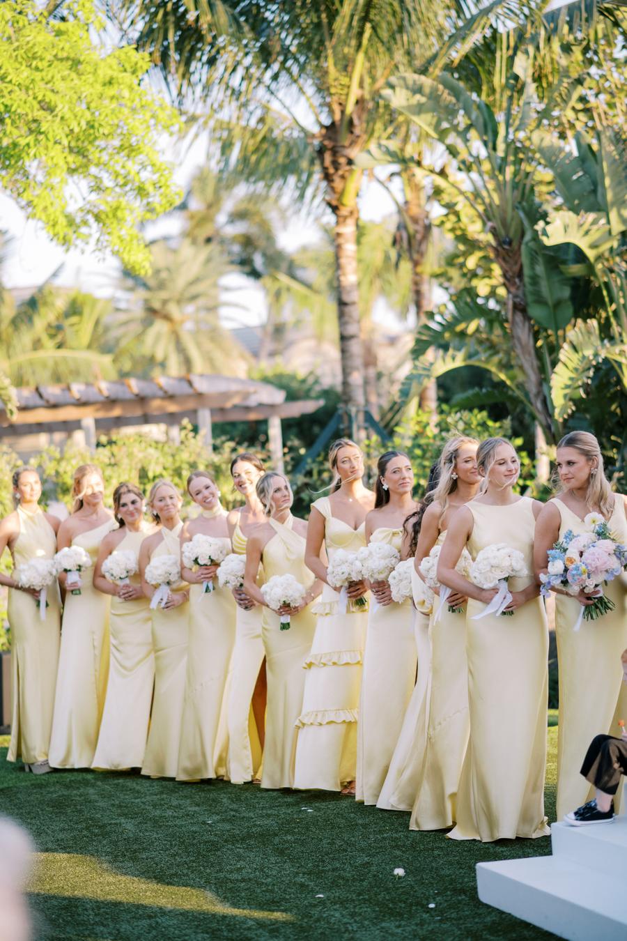 A Whimsical Waterfront Wedding Awash in Bright Color, Rattan Accents ...