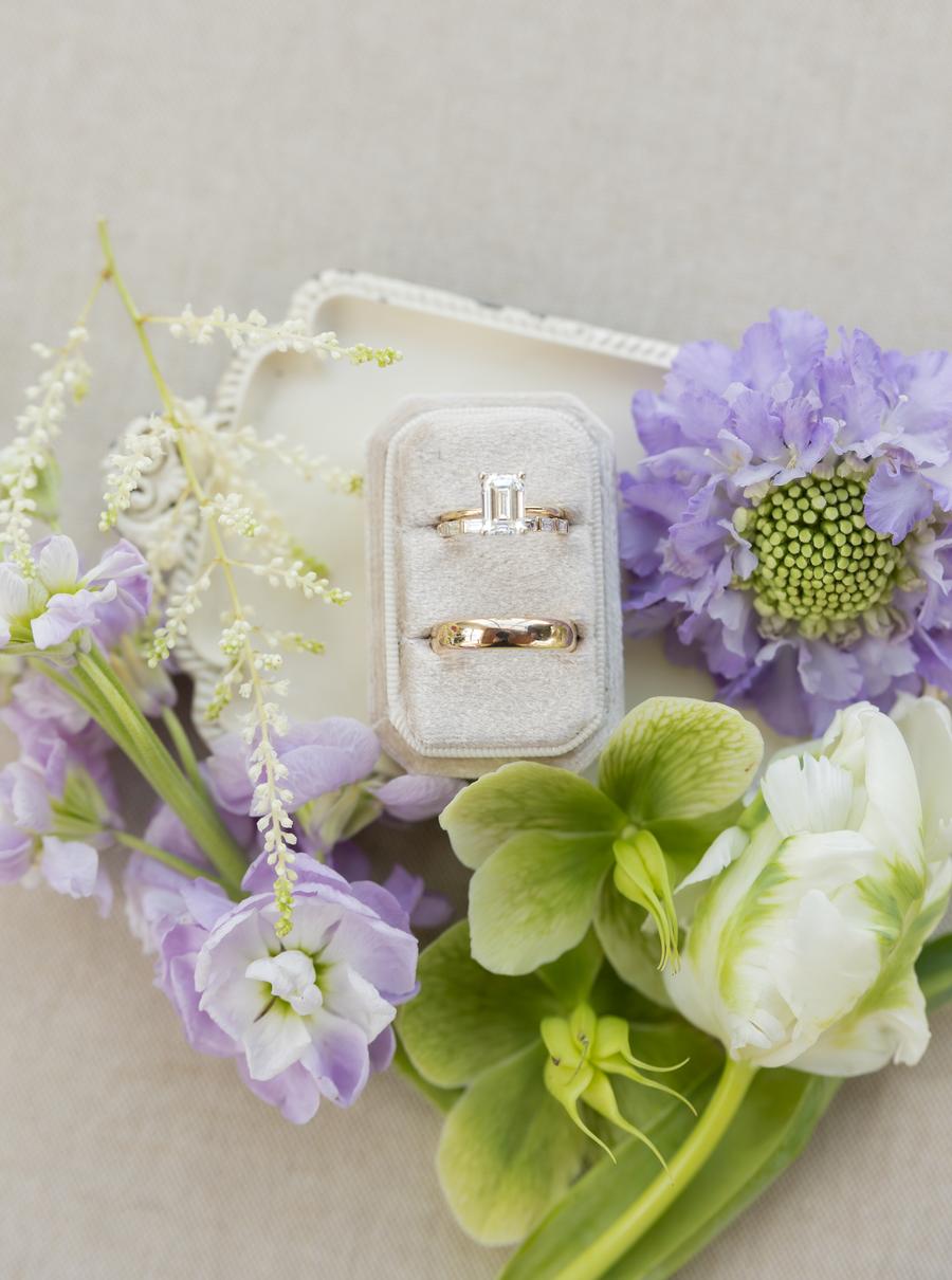 A Fresh March Wedding Centered on Dreamy Patterned Linens and Soft ...
