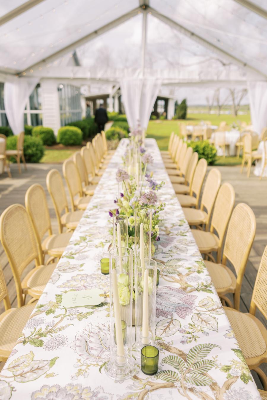 A Fresh March Wedding Centered on Dreamy Patterned Linens and Soft ...