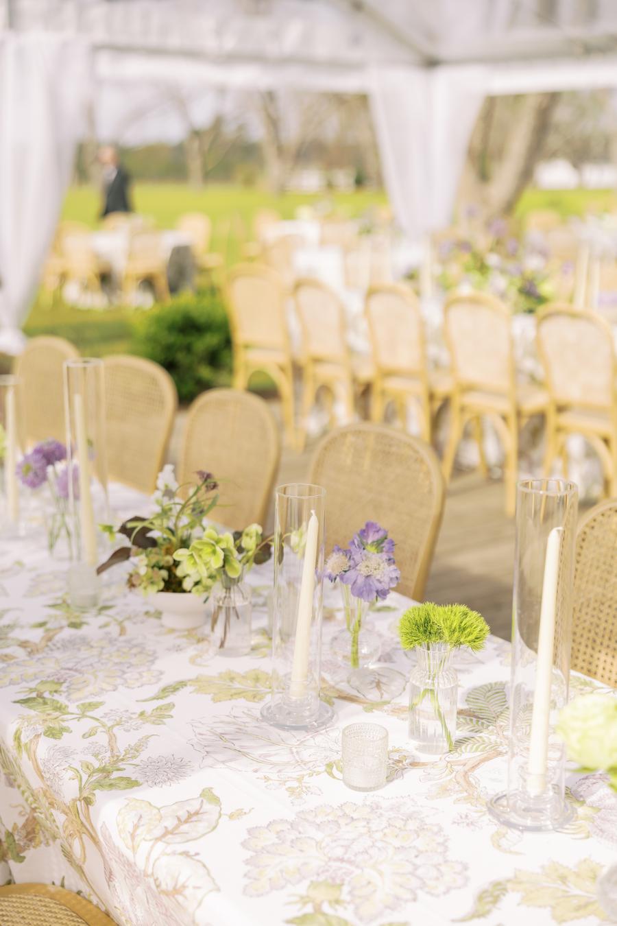 A Fresh March Wedding Centered on Dreamy Patterned Linens and Soft ...
