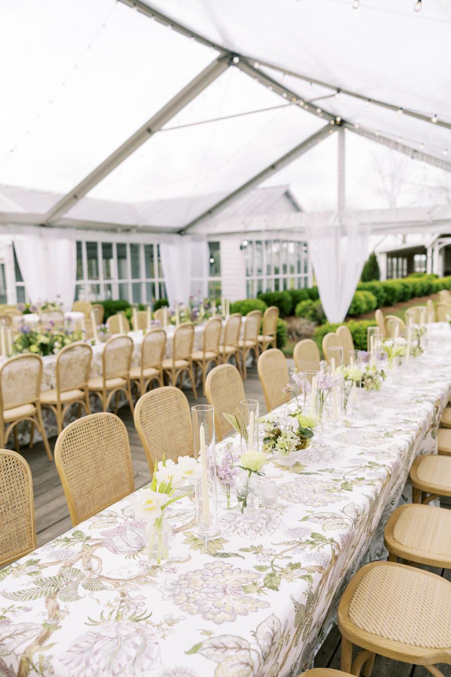 A Fresh March Wedding Centered on Dreamy Patterned Linens and Soft ...