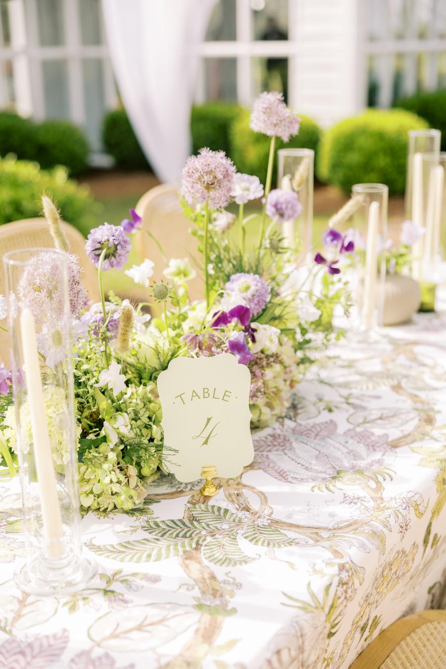 A Fresh March Wedding Centered on Dreamy Patterned Linens and Soft ...
