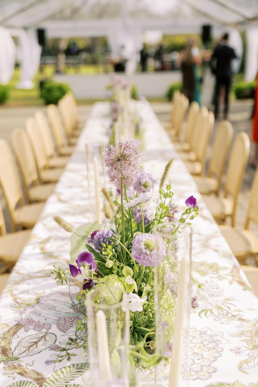 A Fresh March Wedding Centered on Dreamy Patterned Linens and Soft ...