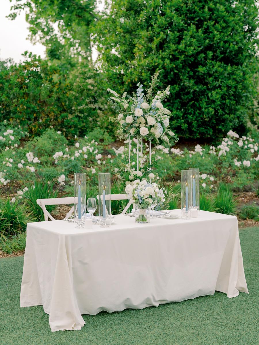 A Soft Celebration in French Blue With Layers of Delicate Detail at ...