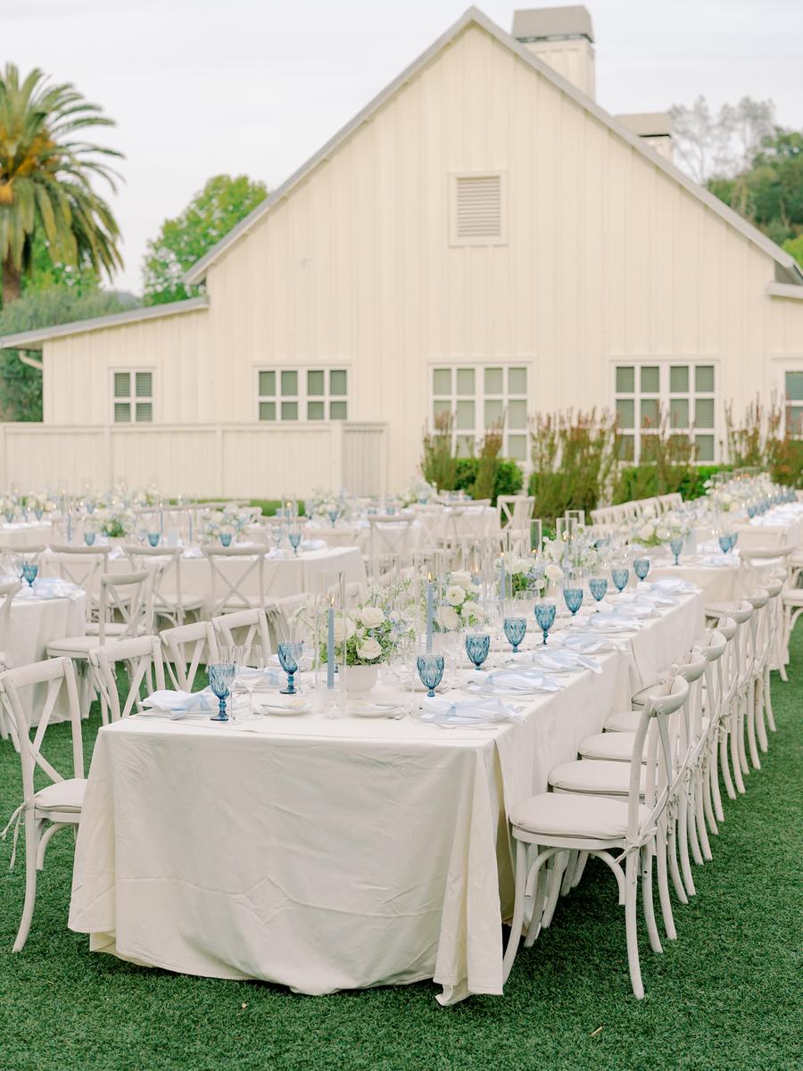 A Soft Celebration in French Blue With Layers of Delicate Detail at ...