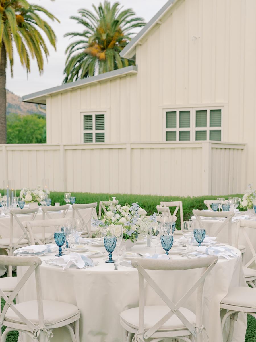 A Soft Celebration in French Blue With Layers of Delicate Detail at ...