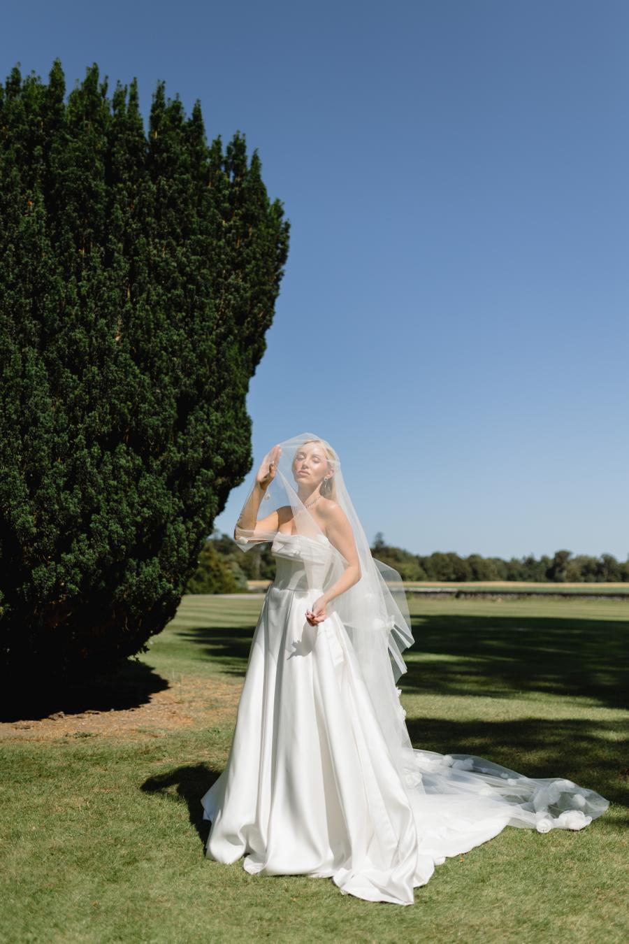 A Dreamy Pastel Castle Wedding Blending Refined Romance with Black-Tie ...