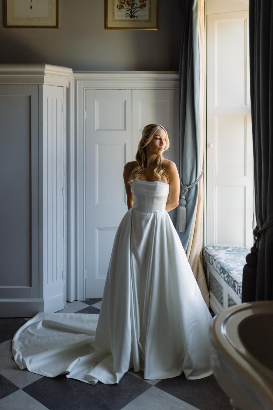 A Dreamy Pastel Castle Wedding Blending Refined Romance with Black-Tie ...