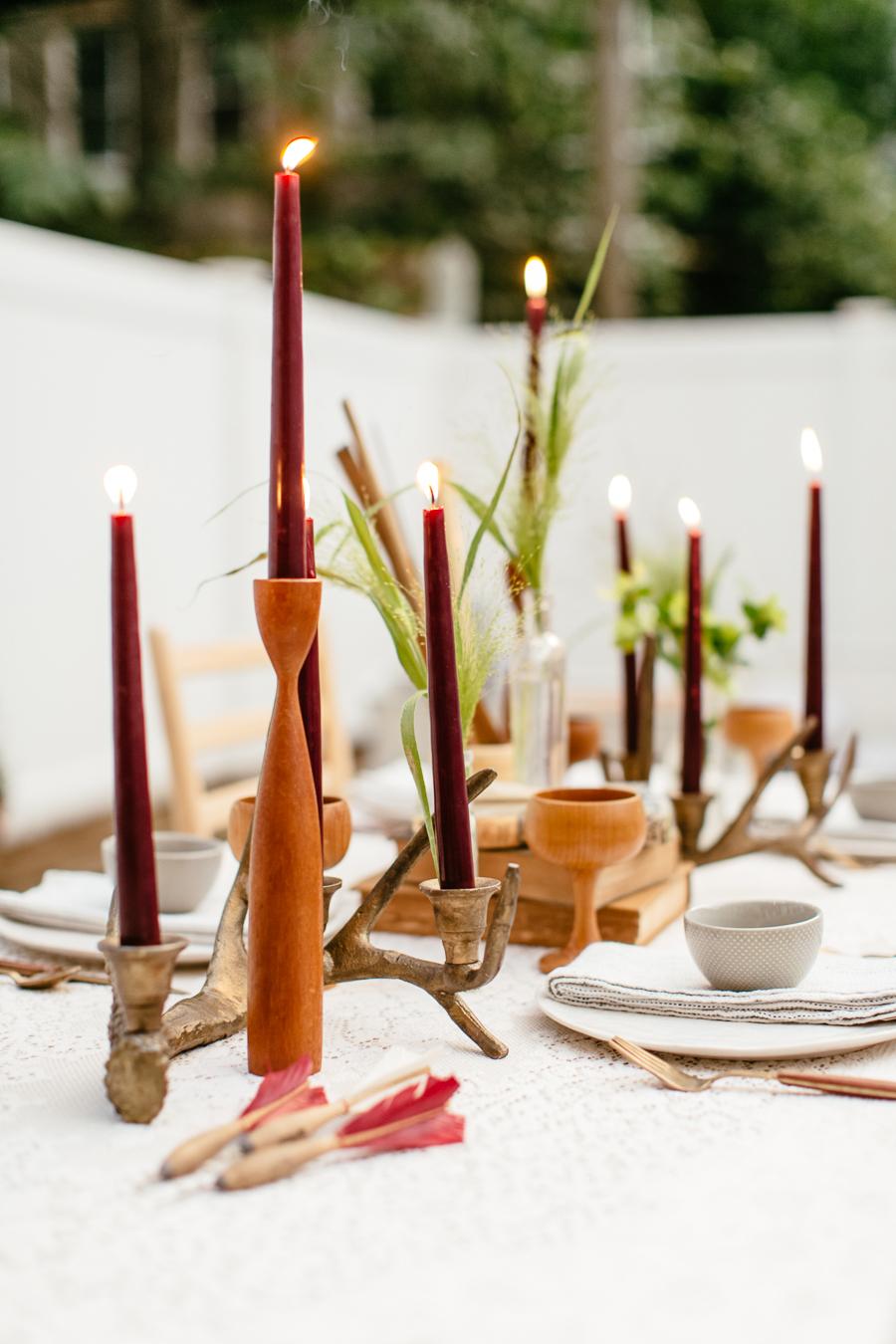 Leather and Lace Inspired Tablescape + Fig and Bourbon Cocktail