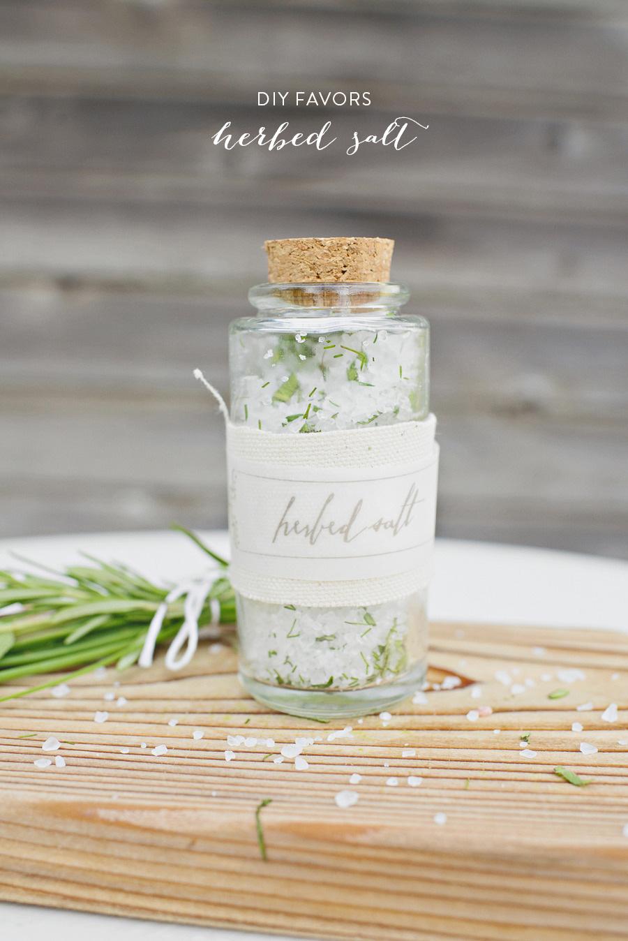DIY Herbed Salt Favors from Alisa Lewis Event Design